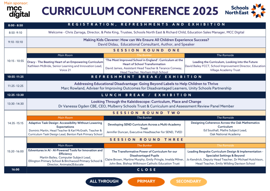 Curriculum Conference 2025 - Schools North East