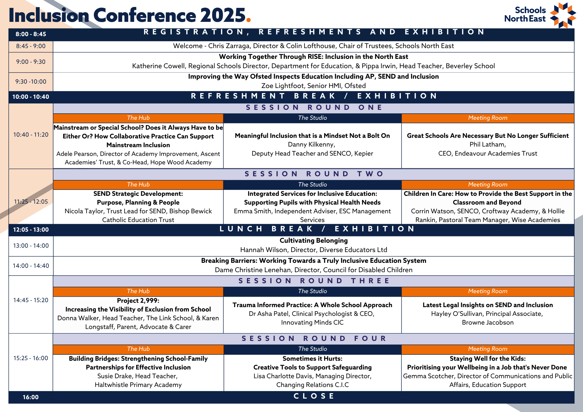 Inclusion Conference 2025 - Schools North East