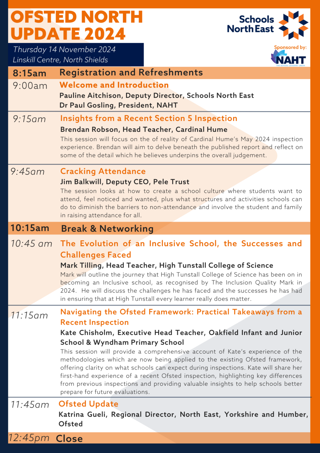 Ofsted Update Event 2024 North - Schools North East